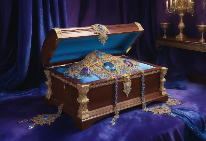 A Dazzling Display of Opulence and Mystery Stock Illustration ...