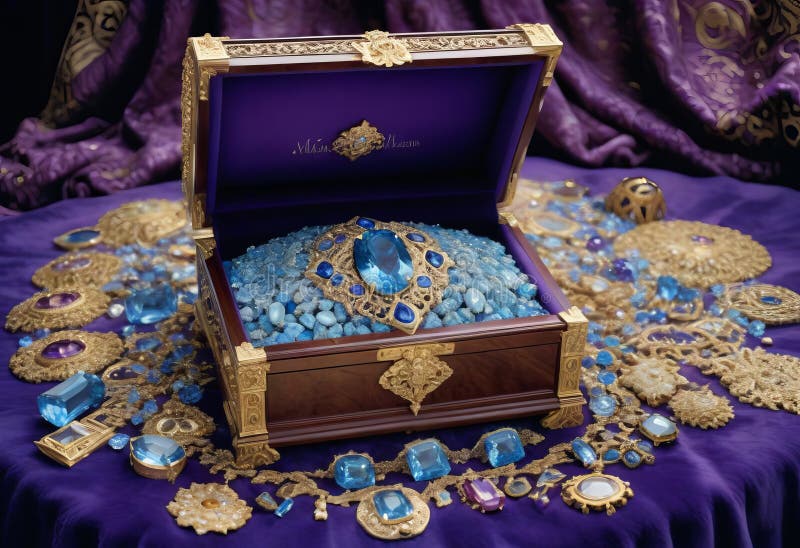 A Dazzling Display of Opulence and Mystery Stock Illustration ...