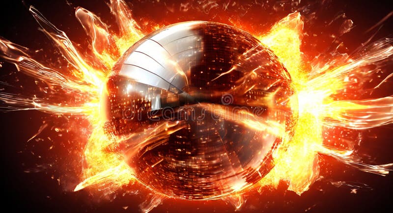 Dazzling Explosion Sphere, Visual Impact Wave Stock Illustration ...