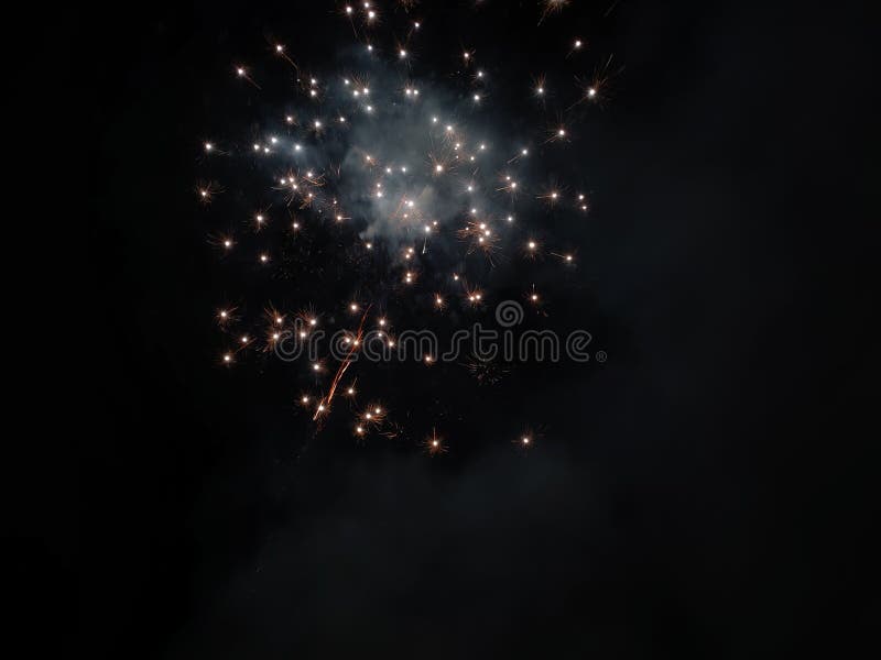 Dazzling Fireworks Display Illuminating the Night Sky Celebration Stock ...