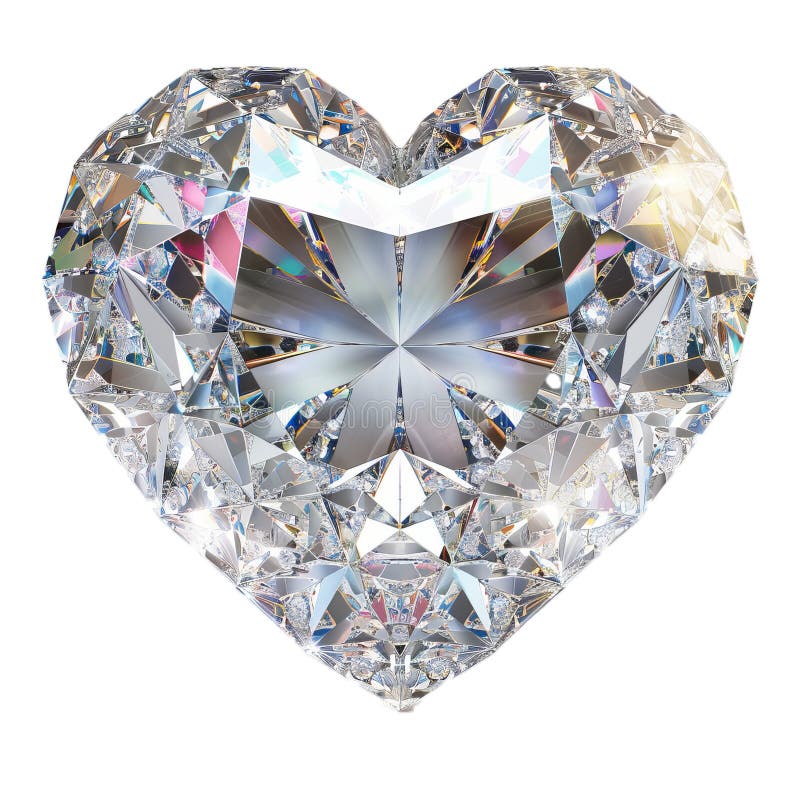Dazzling Heart Shaped Diamond Reflecting Love and Luxury Stock Image ...