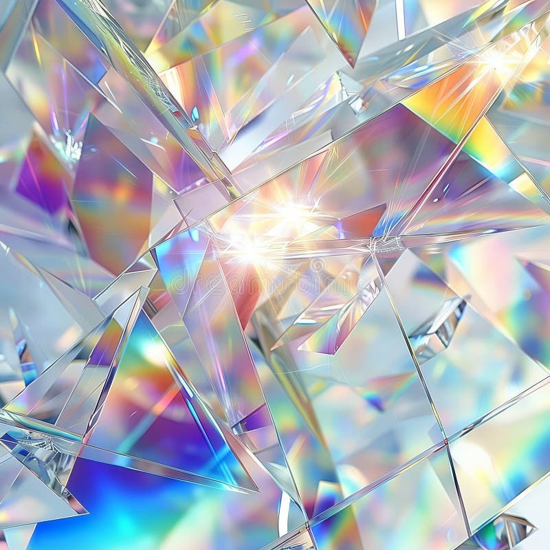 Dazzling Hues, Crystals Shine in Various Shapes and Size Stock ...