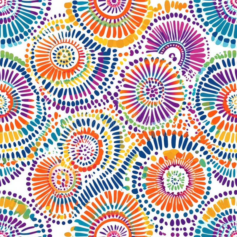A Dazzling Kaleidoscope Pattern, Where Overlapping Circles Form ...
