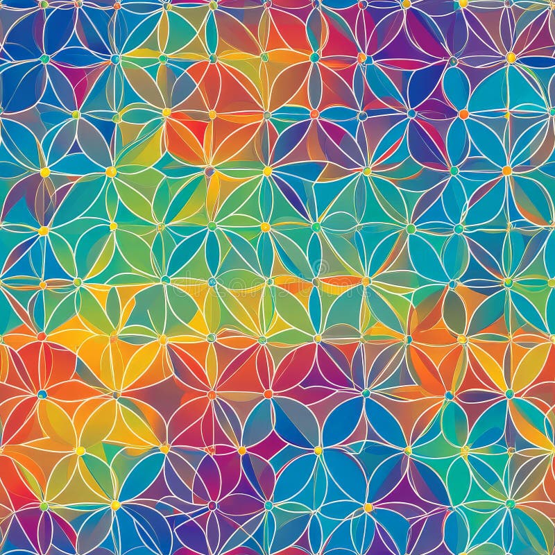 A Dazzling Kaleidoscope Pattern, Where Overlapping Circles Form ...
