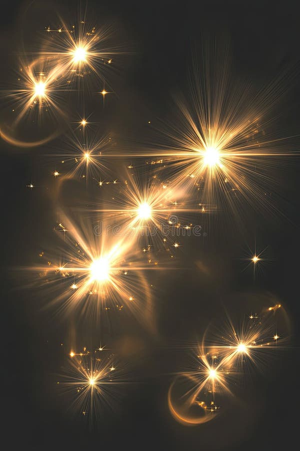 Dazzling Light Spots Illuminating a Dark Background in a Mesmerizing ...
