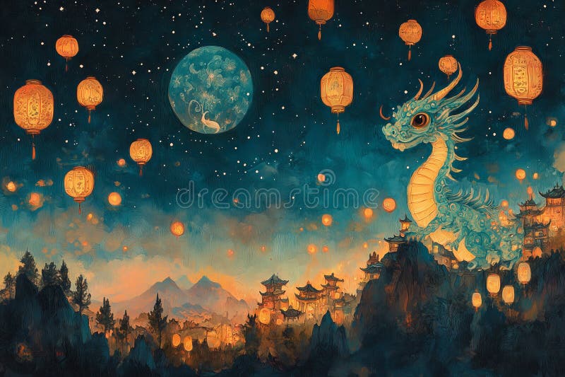 A Dazzling Night Filled with Mythical Creatures and Lanterns ...