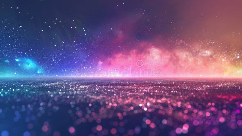 Dazzling Night Sky Blends with a Nebula S Colors, Creating a Dreamscape ...