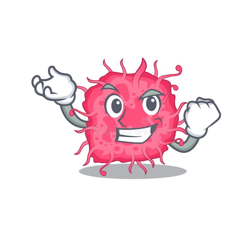 A Dazzling Bacteria Bacilli Mascot Design Concept with Happy Face Stock ...
