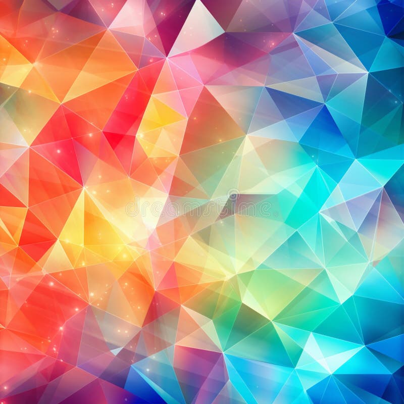 Dazzling Prism with Gradient Patterns Stock Illustration - Illustration ...