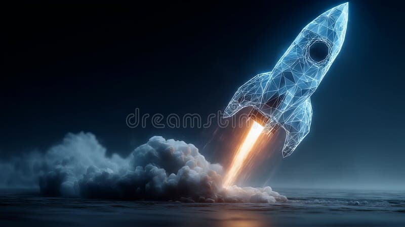 Rocket Launch Simulation Showcasing Advanced Technology and Futuristic ...
