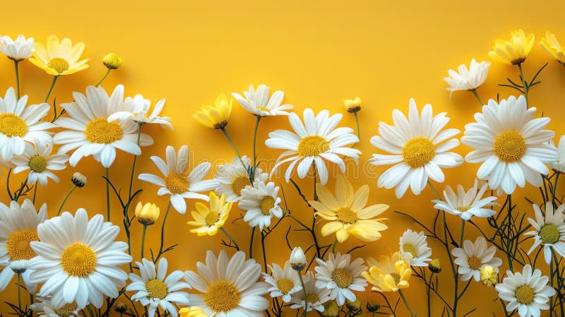 Dazzling Spring Daisy Border: a Beautiful Floral Frame for Your Designs ...