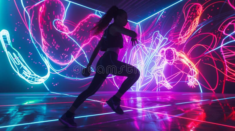 Dazzling Viewers with Neon Infused Artwork Inspired by Athletic Feats ...
