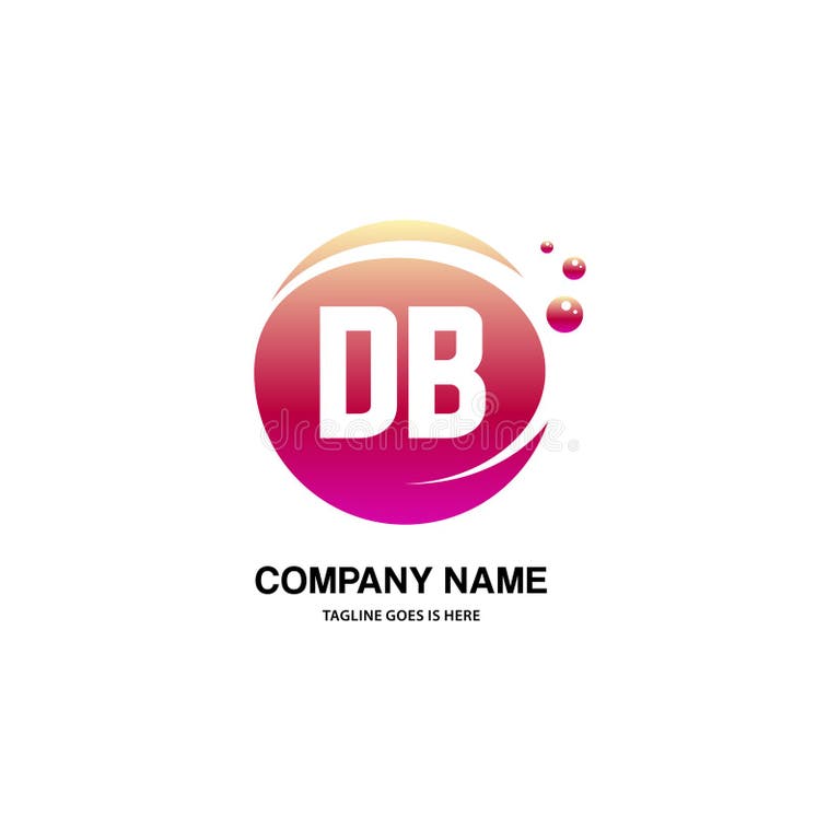 DB Initial Logo with Colorful Circle Template Vector Stock Vector ...