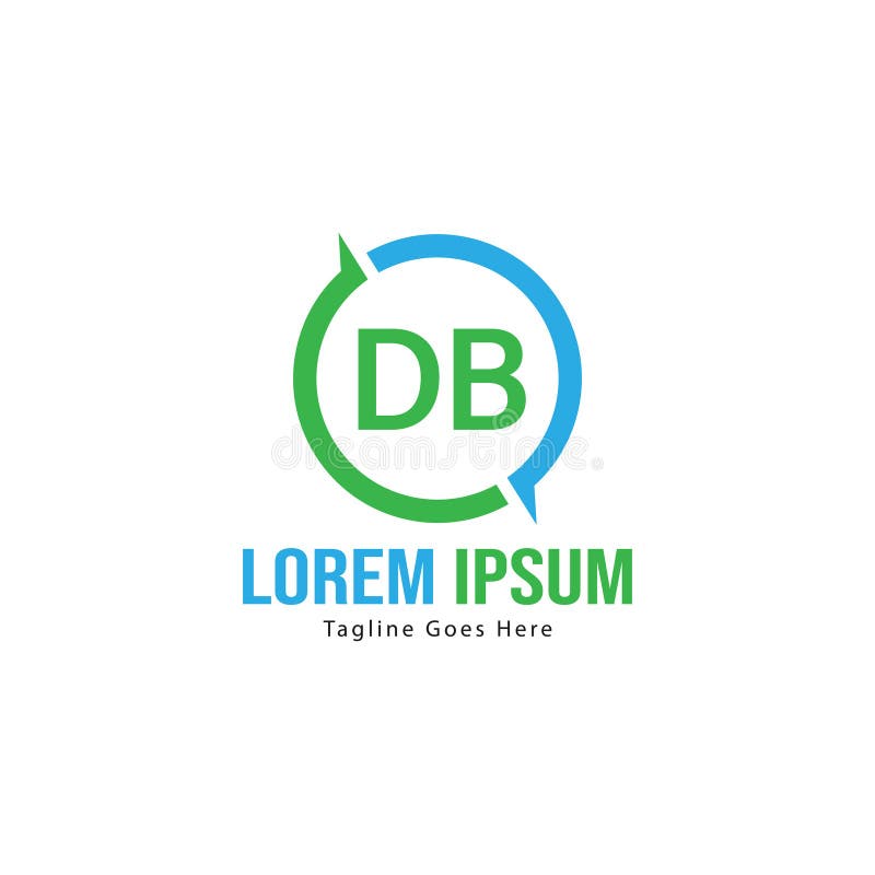 DB Letter Logo Design. Creative Modern DB Letters Icon Illustration ...