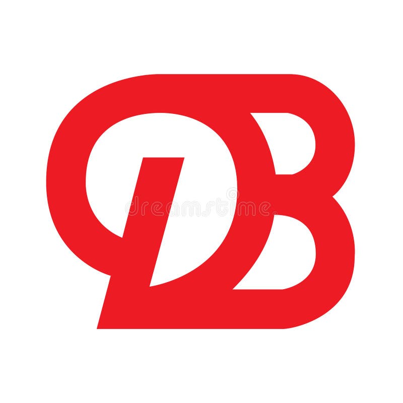 DB Letter Logo Design Red Color. DB Alphabet Design, DB Icon Design ...
