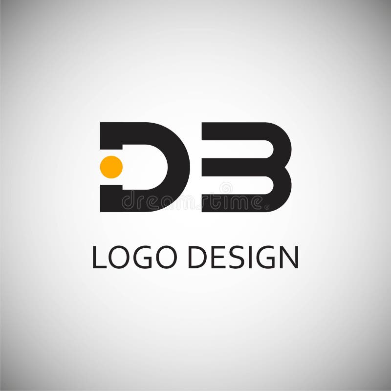 Db Letter for Simple Logo Design Stock Vector - Illustration of ...