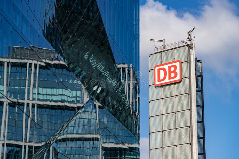 DB Logo at the Berlin Central Station Editorial Photography - Image of ...