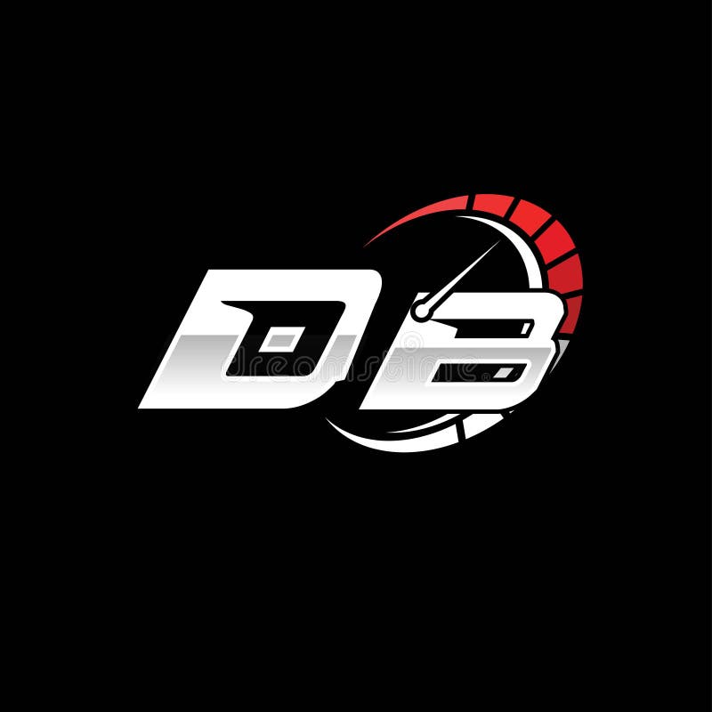 DB Logo Letter Speed Meter Racing Style Stock Vector - Illustration of ...