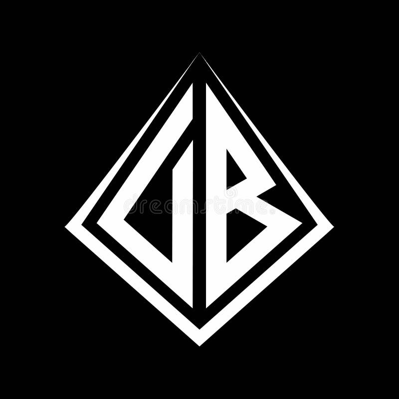 DB Logo Letters Monogram with Prisma Shape Design Template Stock Vector ...