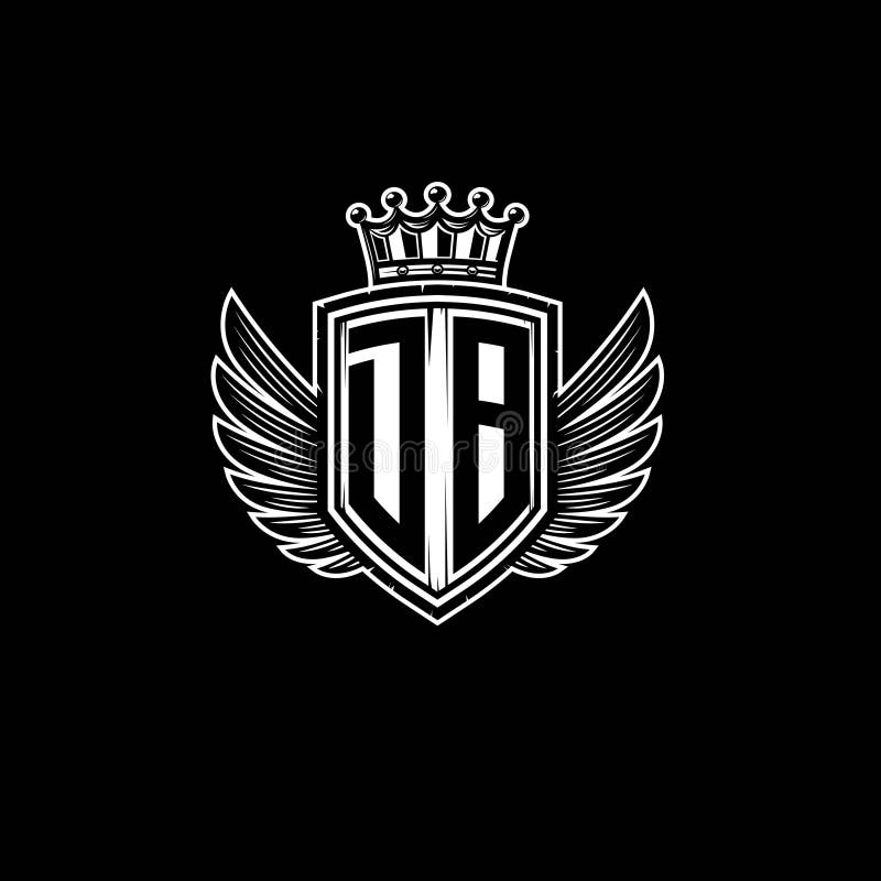 DB Logo Monogram Shield Crown Luxury Design Stock Vector - Illustration ...