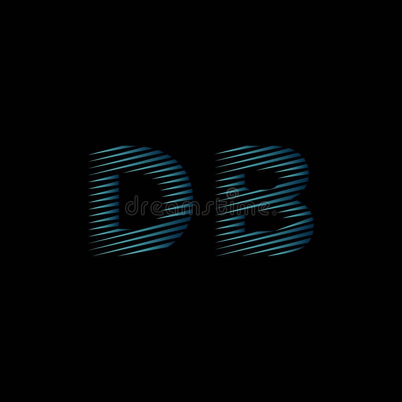 DB Monogram Lines Style Blue Light Vector Stock Vector - Illustration ...