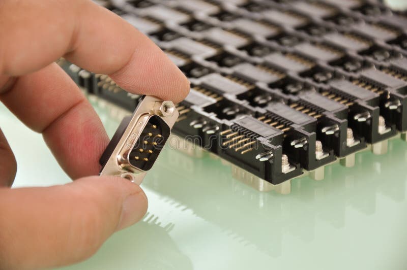 Conector serial foto de archivo. Imagen de cable, enchufe - 4205072