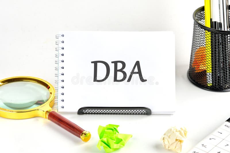 DBA Short for Data Base Administrator. DBA Written on a Blank Sheet of ...