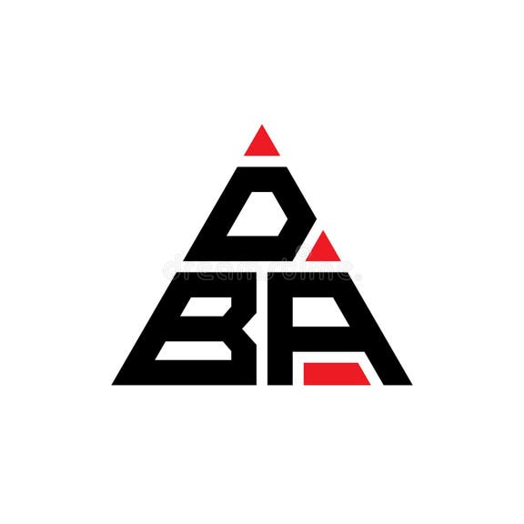 DBA Triangle Letter Logo Design with Triangle Shape. DBA Triangle Logo ...