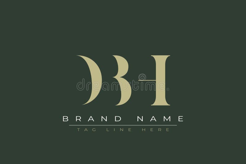 DBH Abstract Letter Logo Design Stock Vector - Illustration of modern ...