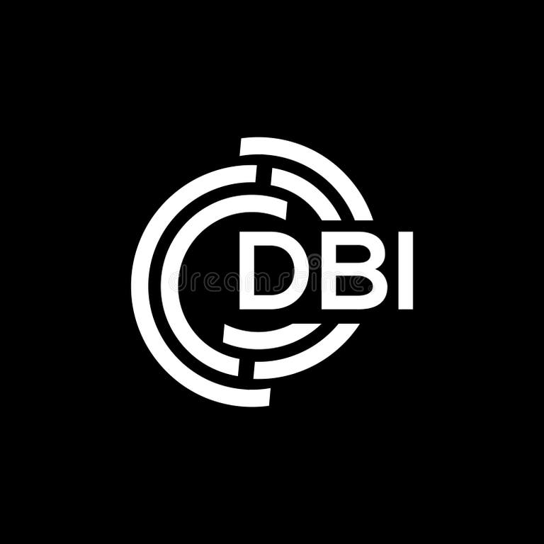DBI Letter Logo Design on Black Background. DBI Creative Initials ...