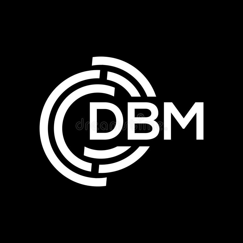 DBM Letter Logo Design on Black Background. DBM Creative Initials ...