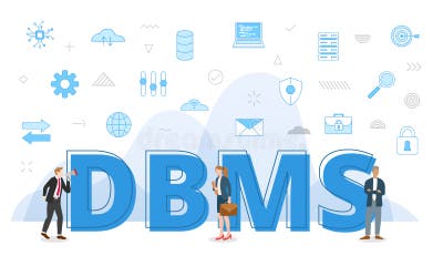 Dbms Database Management System Concept with Big Words and People ...