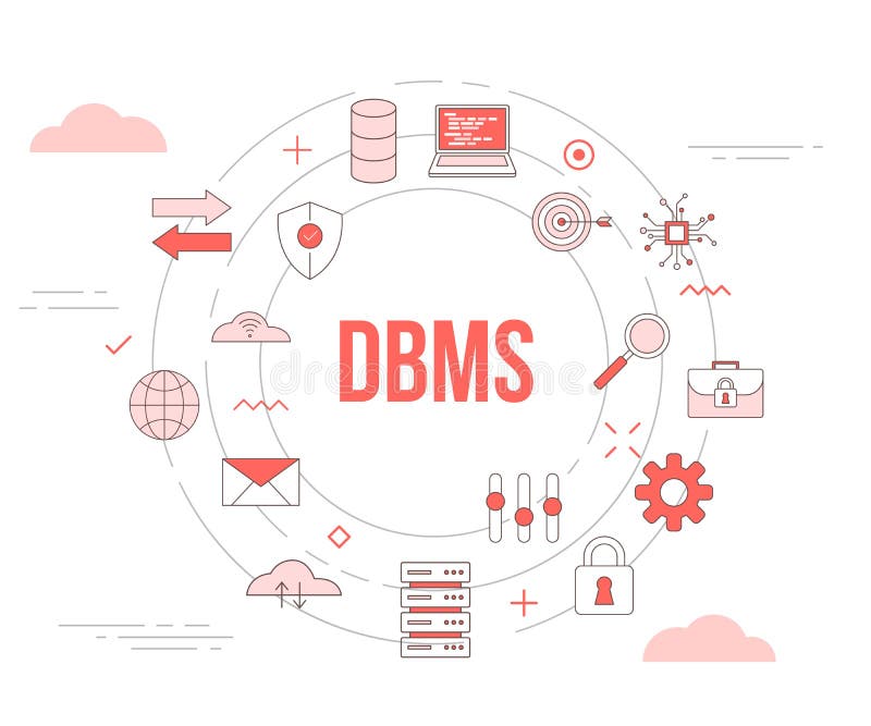 Dbms Database Management System Stock Illustration - Illustration of ...