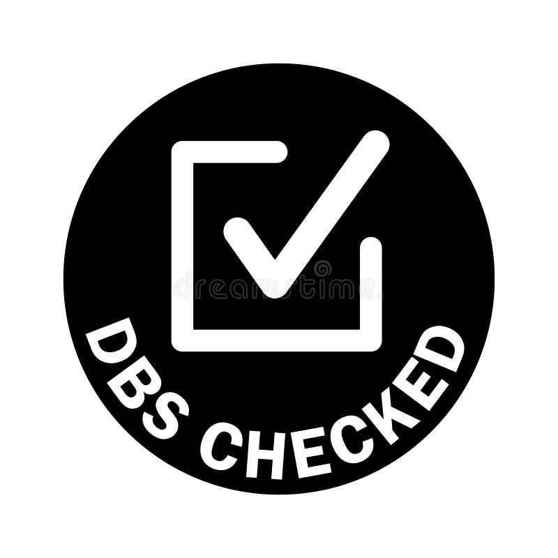 DBS Checked Icon. Round Stamp with Check Mark Inside Stock Vector ...