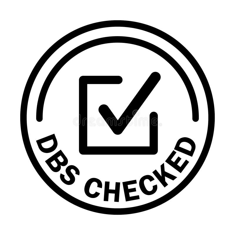 DBS Checked Icon. Round Stamp with Check Mark Inside Stock Vector ...