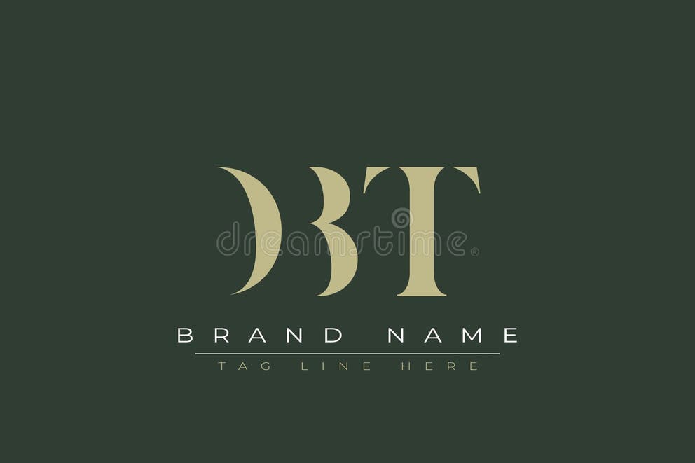 DBT Abstract Letter Logo Design Stock Vector - Illustration of business ...