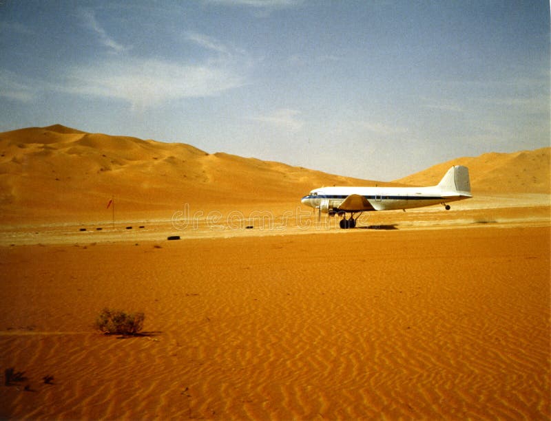 DC-3 Taking Off in the Desert Stock Image - Image of taking, engines ...