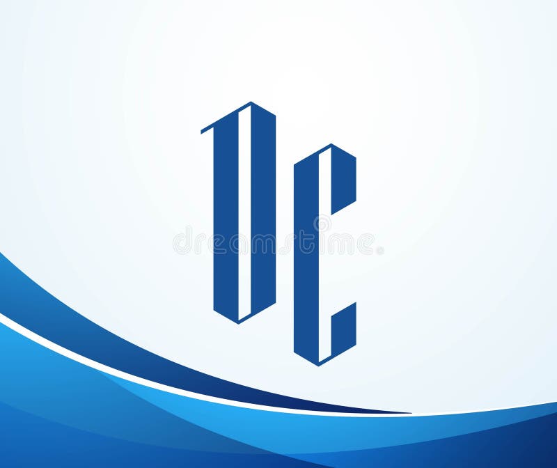 DC Alphabet Letter Logo Design Template Elements Stock Vector ...