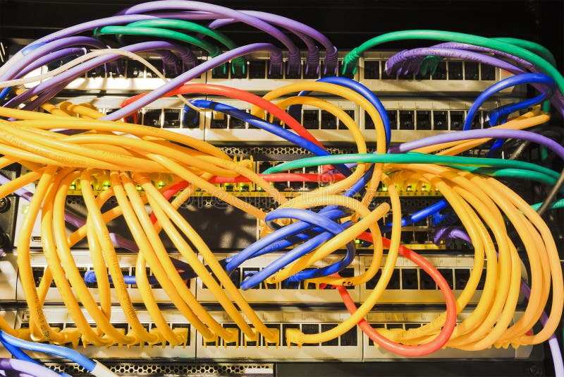 DC Cables 5 panels stock image. Image of rack, global - 86443297