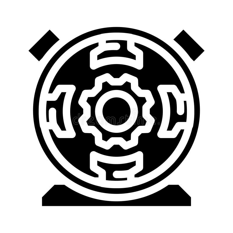 Dc Generator Electrical Engineer Glyph Icon Vector Illustration Stock ...