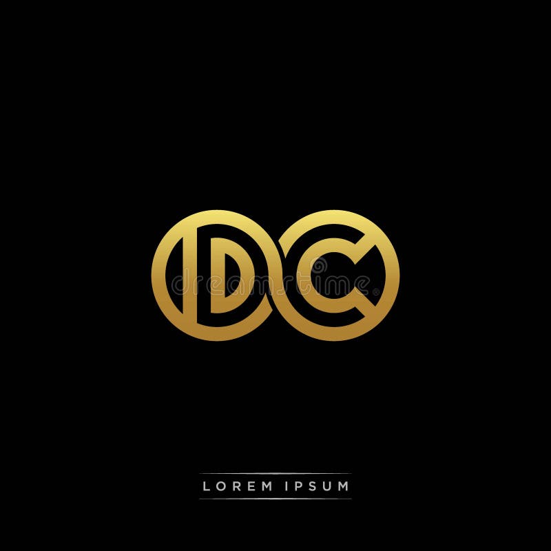 DC Initial Letter Linked Circle Capital Monogram Logo Modern Template ...