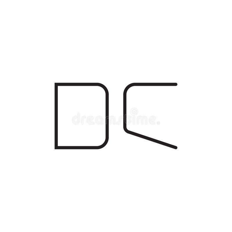 Dc Initial Letter Vector Logo Icon Stock Vector - Illustration of flat ...