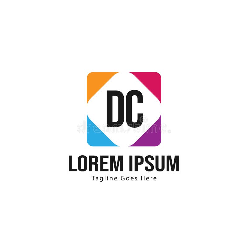 DC Letter Logo Design. Creative Modern DC Letters Icon Illustration ...