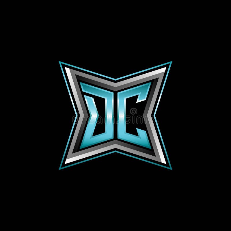 DC Logo Monogram Geometric Modern Design Stock Vector - Illustration of ...