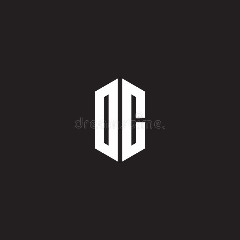 DC Monogram Logo With Abstract Hexagon Style Design Template Stock ...