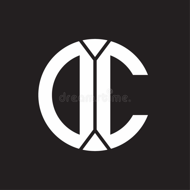 DC Logo Monogram with Piece Circle Ribbon Style Stock Vector ...