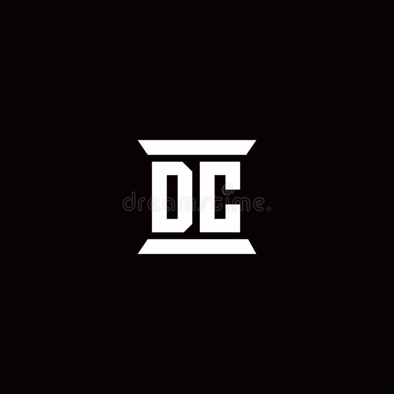 DC Logo Monogram with Pillar Shape Designs Template Stock Vector ...