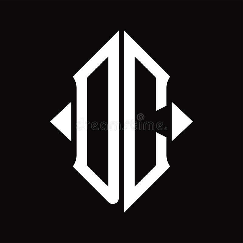 DC Logo Monogram with Shield Shape Isolated Design Template Stock ...