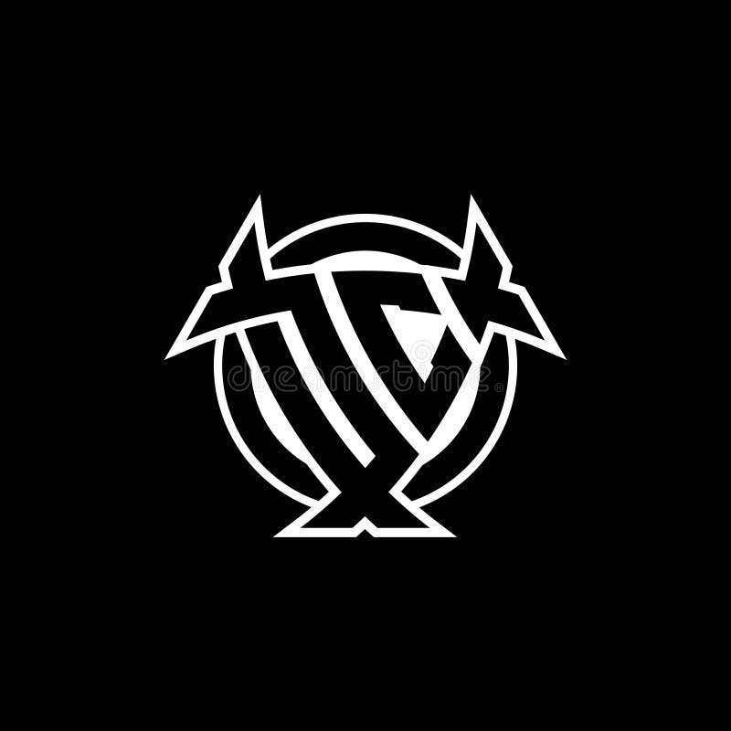 DC Logo Monogram Triangle Shield and Circle Shape Stock Vector ...