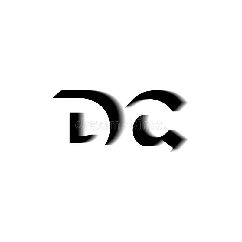 DC Monogram Shadow Shape Style Stock Vector - Illustration of company ...